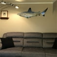 HOARBOEG Metal Shark Outdoor Wall Art Hanging Sculpture for Living Room ...