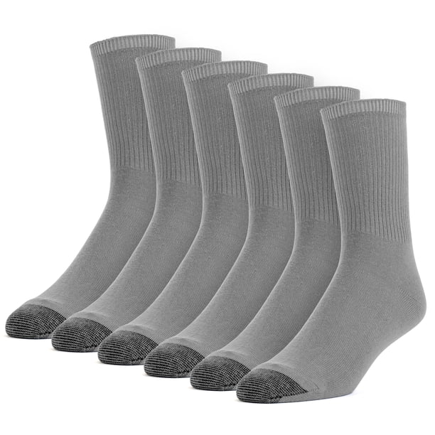 Men's Cotton Lightweight Crew Dress Socks - 6 Pairs - Walmart.com