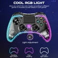 YUOY Wireless Controller for P4, Remote Game Joystick with RGB LED and ...