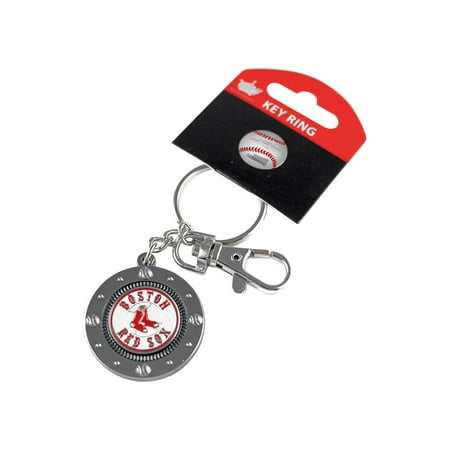 MLB Boston Red Sox Sports Team Logo Impact Metal Key Ring Keychain ...