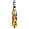 Jazz Instruments Tie Saxophone and Piano Necktie Mens Tie by Three ...