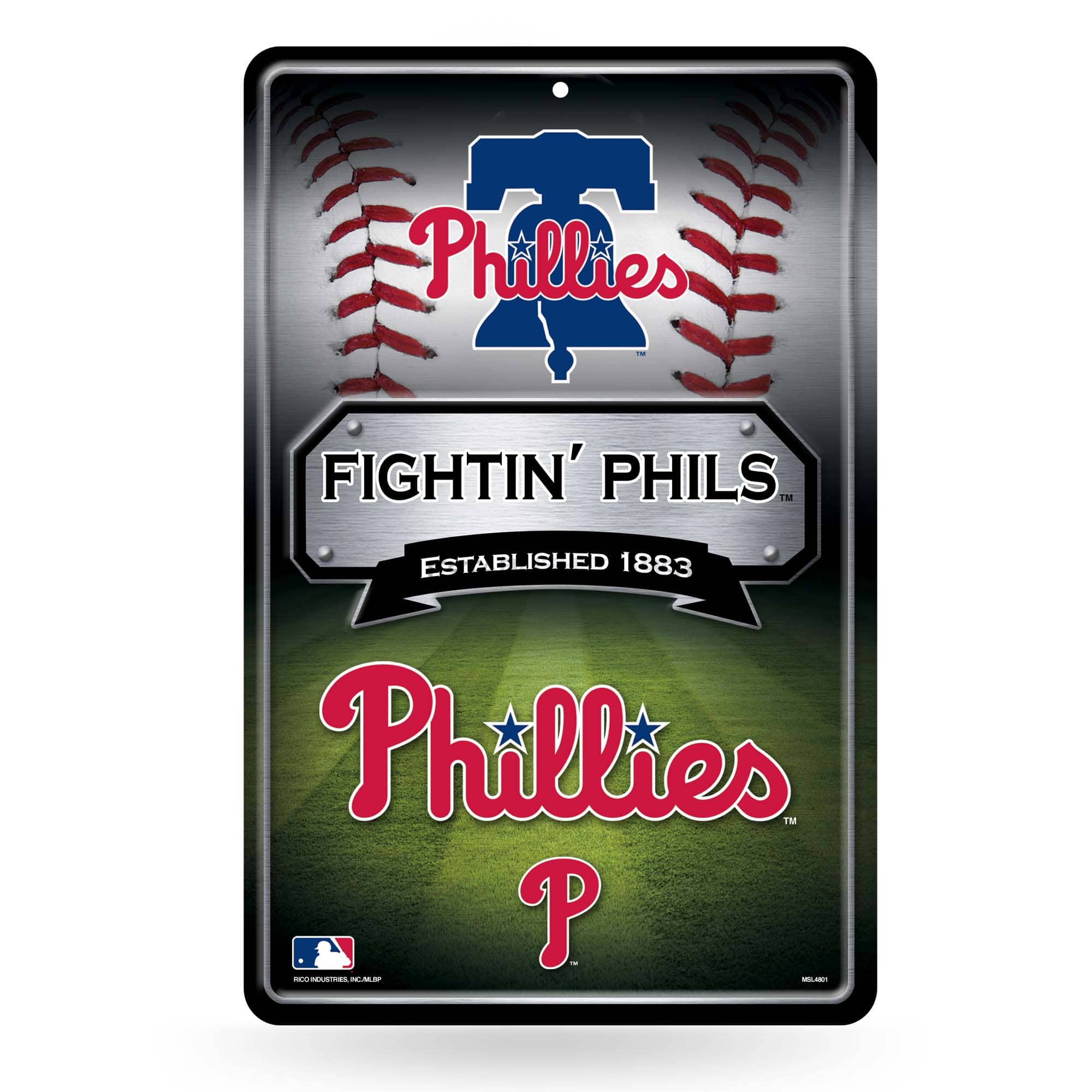 Philadelphia Phillies 11X17 Large Embossed Metal Wall Sign | Walmart Canada