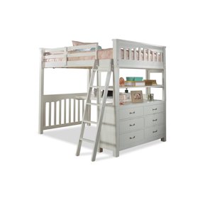 BK Furniture Hamilton Loft Convertible Bed, White - Walmart.com ...