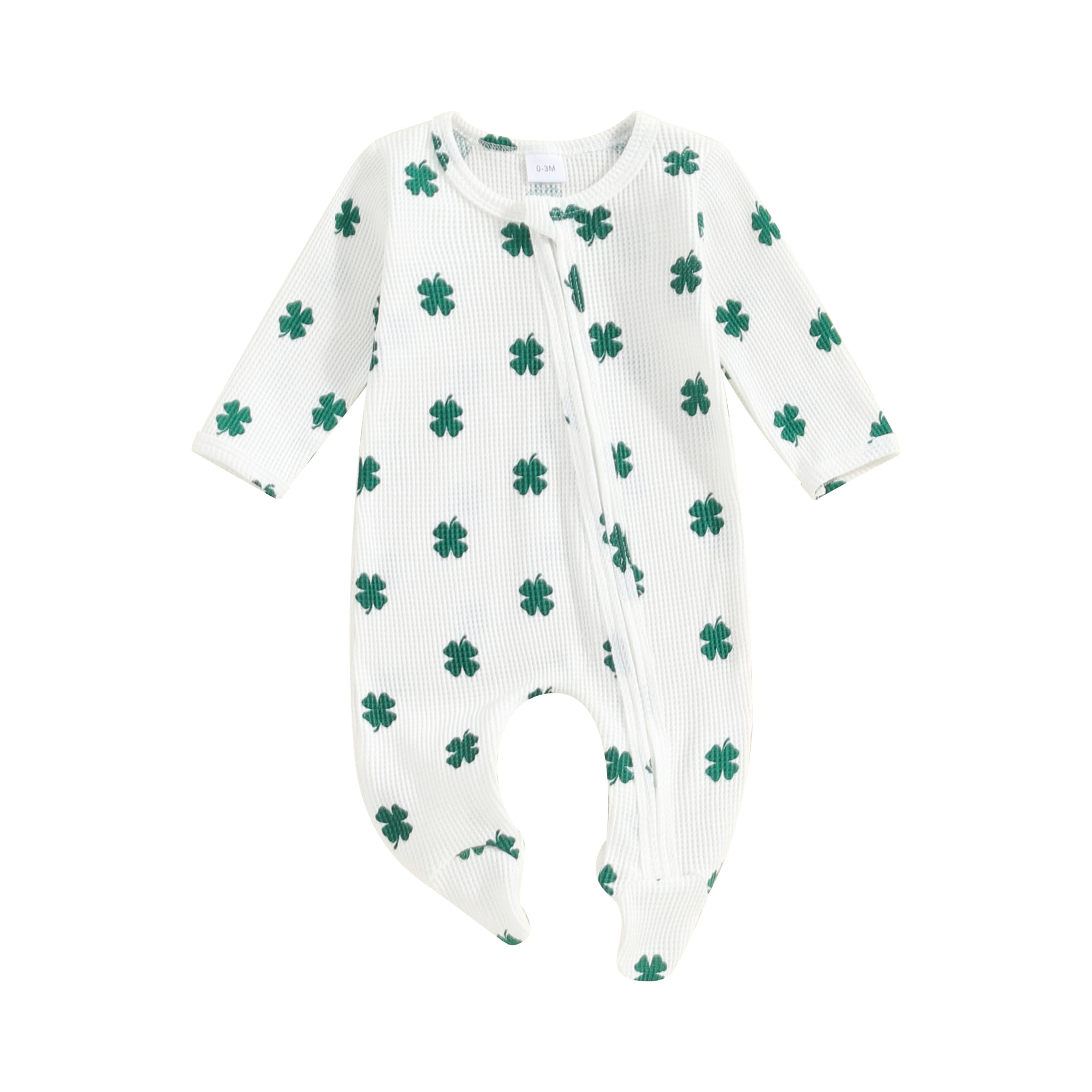 Click here for Gupgi Shamrock Romper For Baby Boy Girl Long Sleev... prices