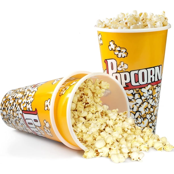 3 Pack Retro Style Plastic Popcorn Containers Popcorn Boxes Bucket for ...
