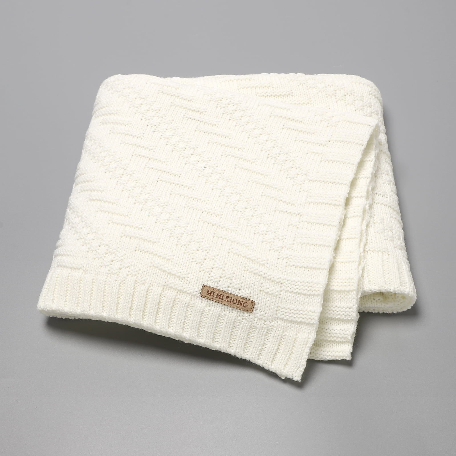 Girl Boy Solid Bed Quilt Baby Blanket Knit Children Soft Stroller ...