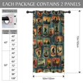 Bigfoot and Badge Blue Pattern Blackout Curtains,Triple Weaved Fabric ...