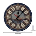 Nautical Anchor Compass Durable Wooden Analog Wall Clock, Silent Sweep ...