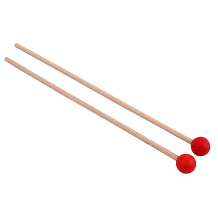 Goriertaly 2 Pieces Mallet Drumstick With Color Rubber Head ...