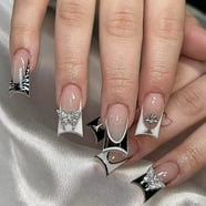 DEEHE Artificial Press On Nails Sweet Petals Reusable Fake Nails Set ...