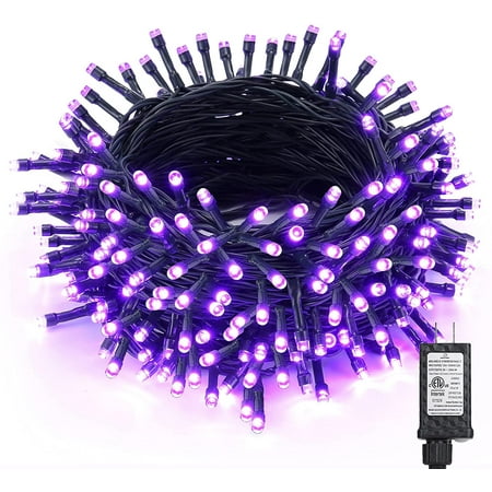 Purple Halloween Lights 98.42ft 300 LED Purple Lights 8 Modes Halloween ...