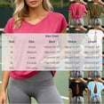 AHTJRT Workout Shirts for Women Open Back V Neck Short Sleeve T-Shirts ...