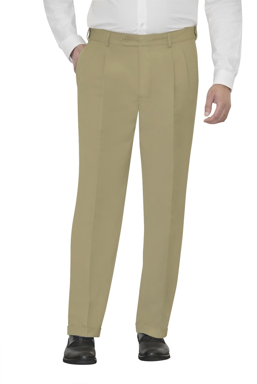 Mens Microfiber Pleated Dress Pants