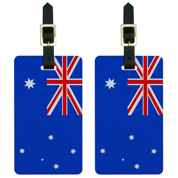 Australia Flag Luggage Tags Suitcase Carry-On ID, Set of 2 - Walmart.com