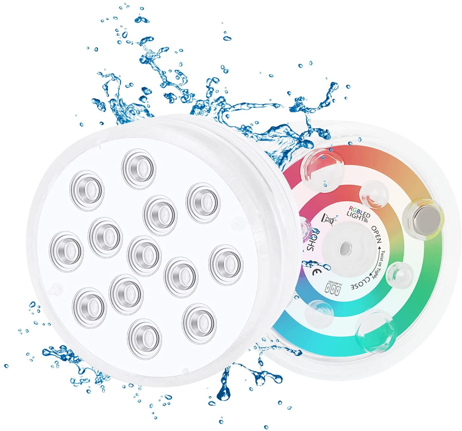 Tatum88 Submersible LED Light, IP68 Multi-Color Pool Lights with Remote ...