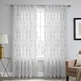 Ready To Hanging Floral Designs Window Screen 2 Size Soft Polyester ...