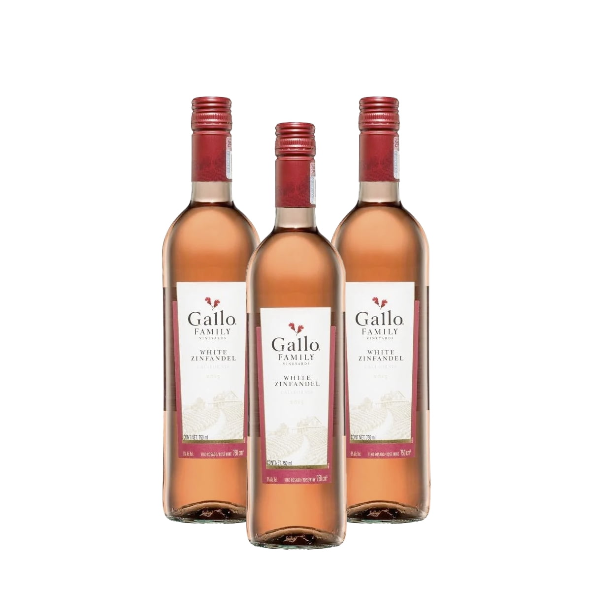 PACK DE 3 VINO ROSADO GALLO FAMILY WHITE ZINFANDEL 750ML | Bodega ...