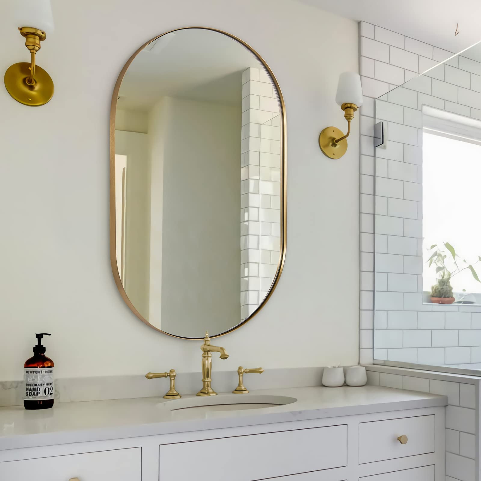 White Oval Mirrors