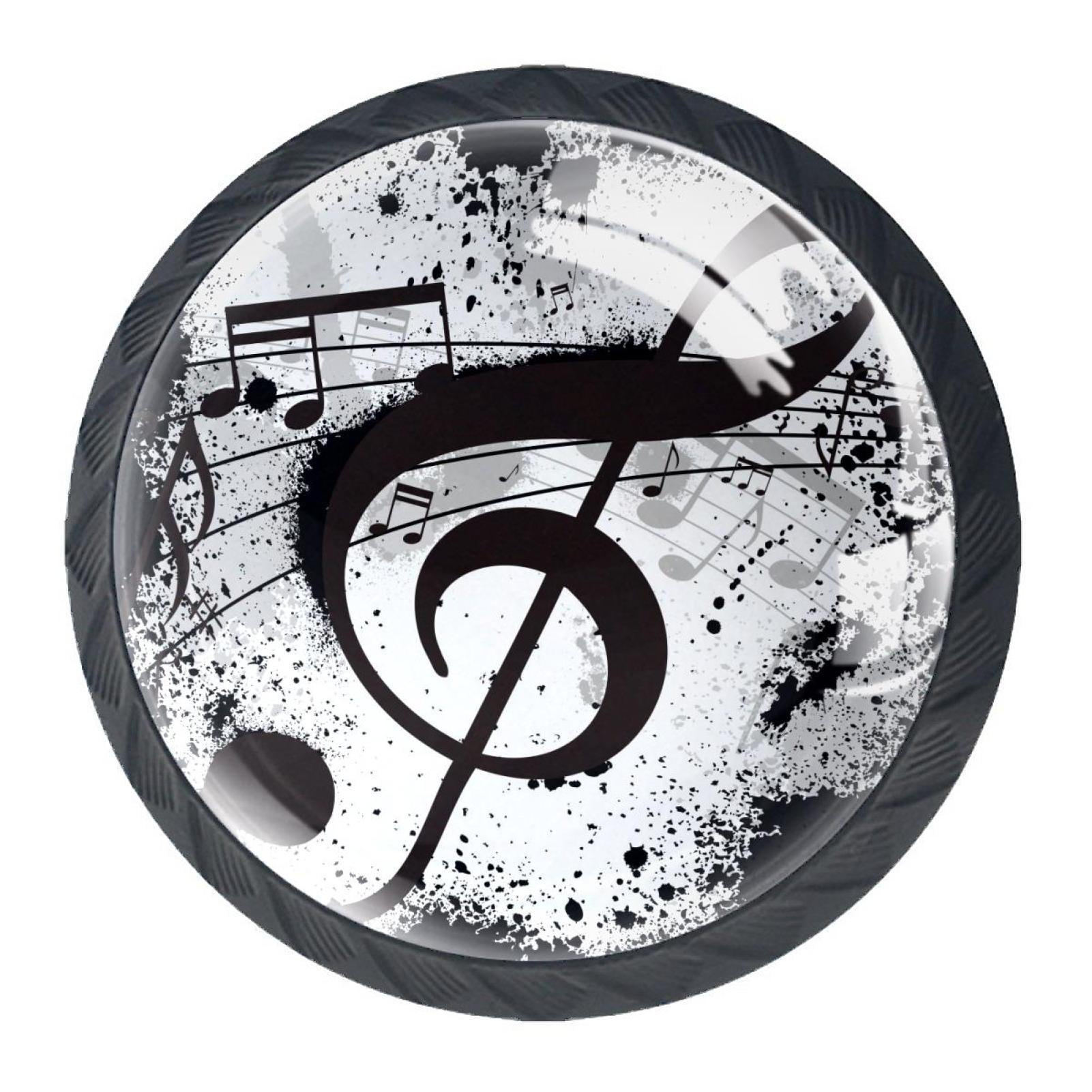 4 Pcs Musical Notes Knobs for Kitchen Cabinet Cupboard Dresser Bookcase ...