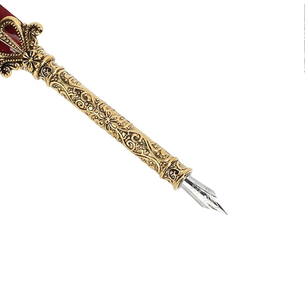 Quill Pen Set Exquisite Retro Smoothing Writing Feather Pen Caligraphy ...