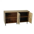 4-Door Cabinet With Carved Effect Decoration Doors, Easy Assembly ...