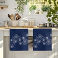 Dish Towels, Navy Blue Coastal Shell Conch Absorbent Kitchen Towels 1 ...