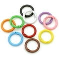 40-Pack 24mm Alloy Spring Split Key Rings - 10 Assorted Colors for Keys ...