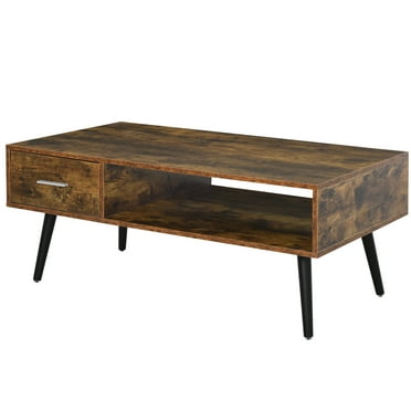 Winsome Wood Jefferson Coffee Table w/ Mosaic Drawers, Nutmeg Finish ...