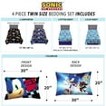 Sonic the Hedgehog Kids Twin Bed in a Bag, Gaming Bedding, Comforter ...