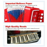 Dcenta Mini Accordion Toy with 10 Keys, Suitable for Kids, Toddlers ...