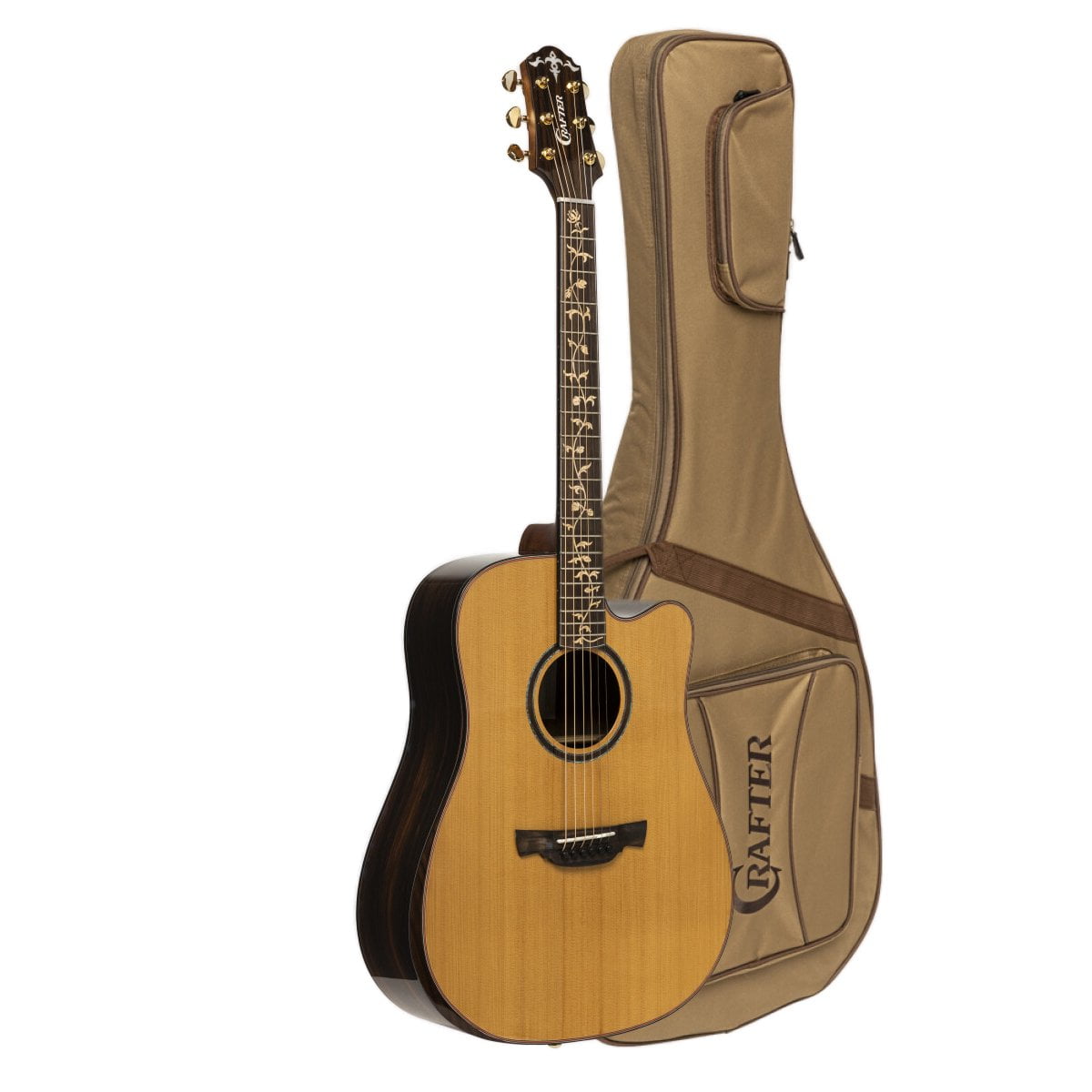 Crafter VL Series 28 Dreadnought Cutaway Acoustic-Electric Guitar ...