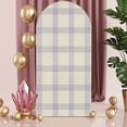 Arch Backdrop 6 Ft, Purple Checkered Spandex Stretch Fitted Arch Cover ...