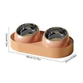 Luxcidy Stainless Steel Cat Bowl, Slanted Ergonomic Double Pet Dish for ...