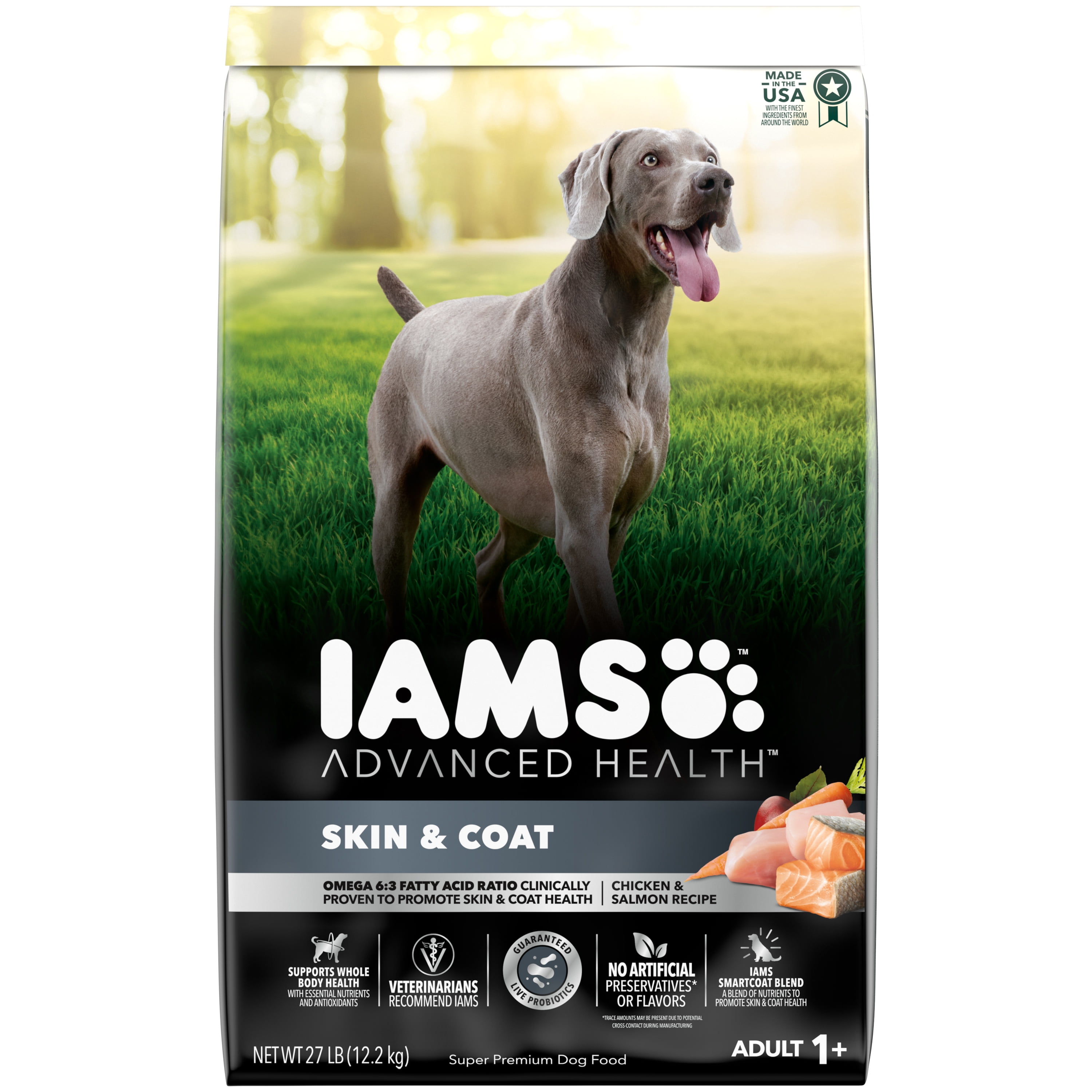 IAMS Advanced Health SKIN & COAT Chicken and Salmon Recipe Adult Dry ...