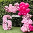 114pcs Pink Balloon Garland Set - Rose Gold Metallic & Pink Latex ...