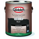 Glidden Fundamentals Exterior Paint Black, Flat, 1 Gallon - Walmart.com