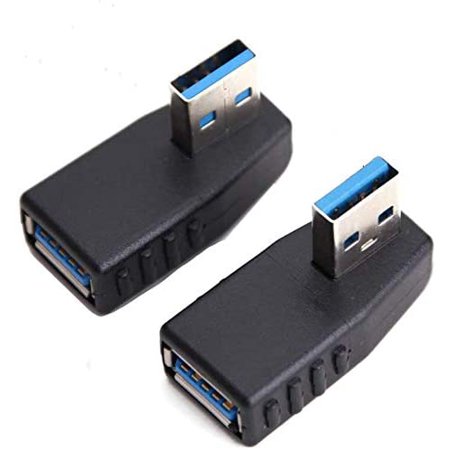 USB 3.0 Adapter 90 Degree Male to Female Connector Connector Plug Left ...