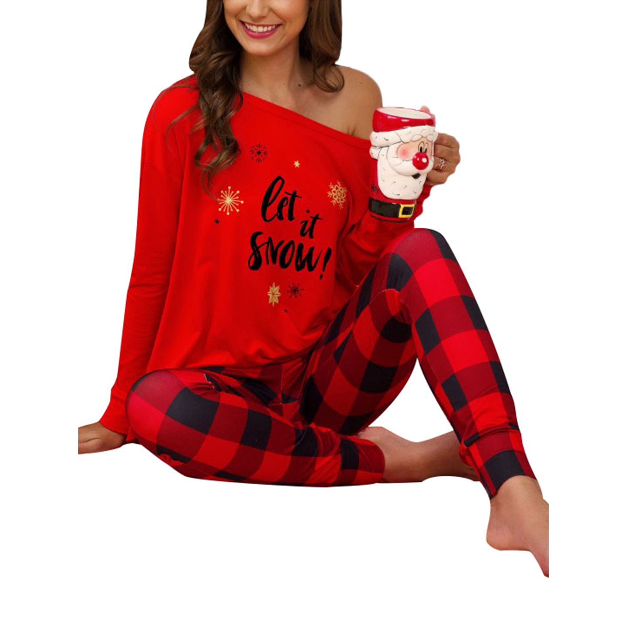 Click here for Luxur Ladies Nightwear Christmas Sleepwear Elastic... prices