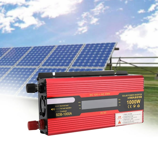 Solar Power Inverter, 8.7x4.4x2 In Dc To Ac Inverter, Dvanced Chip ...