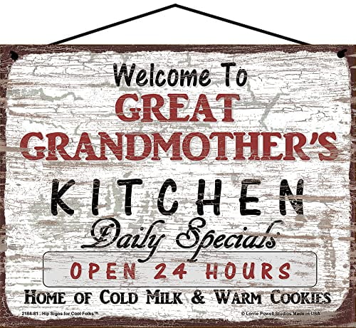 8x10 Vintage Style Kitchen Sign Welcome to Great Grandmother's Kitchen ...