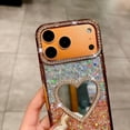 Bling Glitter Sparkly Diamond Love Heart Mirror Phone Case for iPhone ...