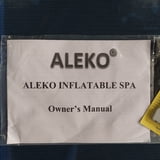 ALEKO Round Inflatable Hot Tub Spa With Zip Cover - 6 Person - 265 ...