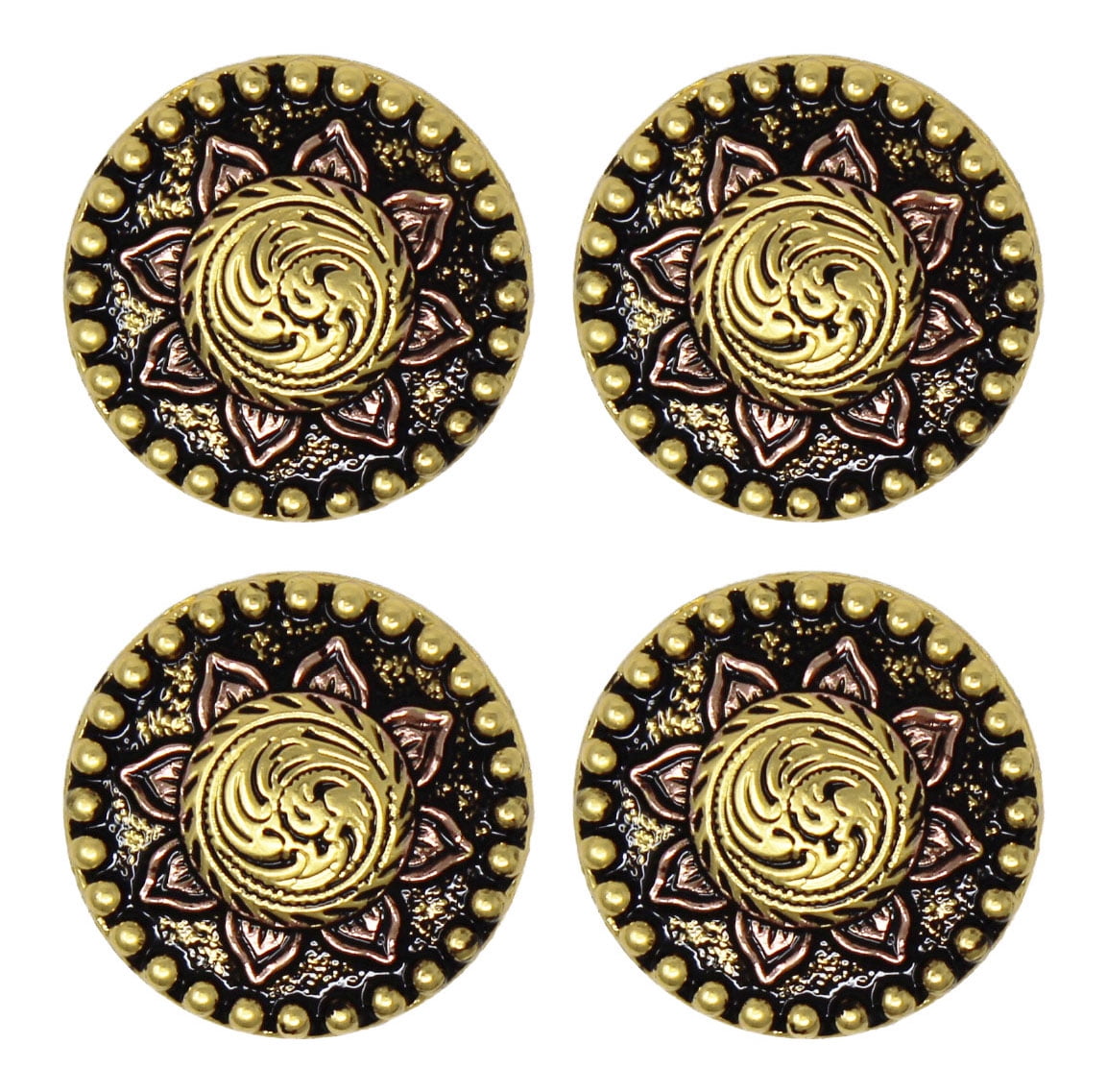 Set of 4 Screw Back Conchos Western Saddle Co614 - Walmart.com