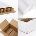25 Pack Small Shipping Boxes 12x4x4 Inches, White Corrugated Cardboard ...