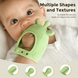 Momcozy, Silicone Baby Teether Diver & Giraffe, 2pk, Green & Pink ...