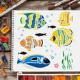 Tropical Fish Stencil Fish Stencils for Painting Reusable Sea Animal ...