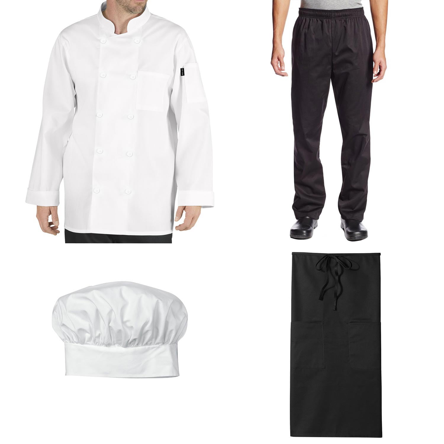Student Chef Bundle Pack Includes Chef Coat, Pants, Hat & Apron ...