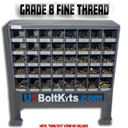 2510 Piece Grade 8 USS Coarse Thread Bin Kit with 40 Hole Bin - Walmart.com