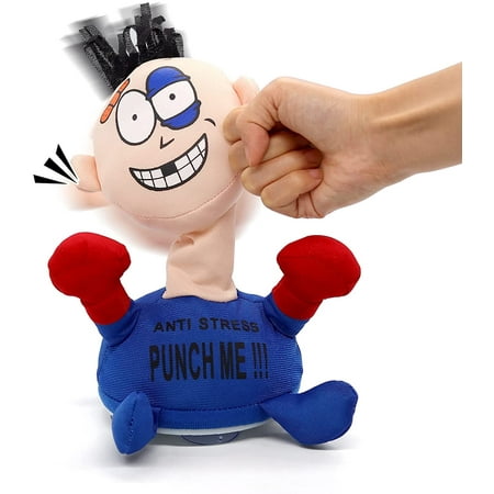 Electric Anti Stress Punch Me Plush Doll, Desktop Punching Bag Hitting ...