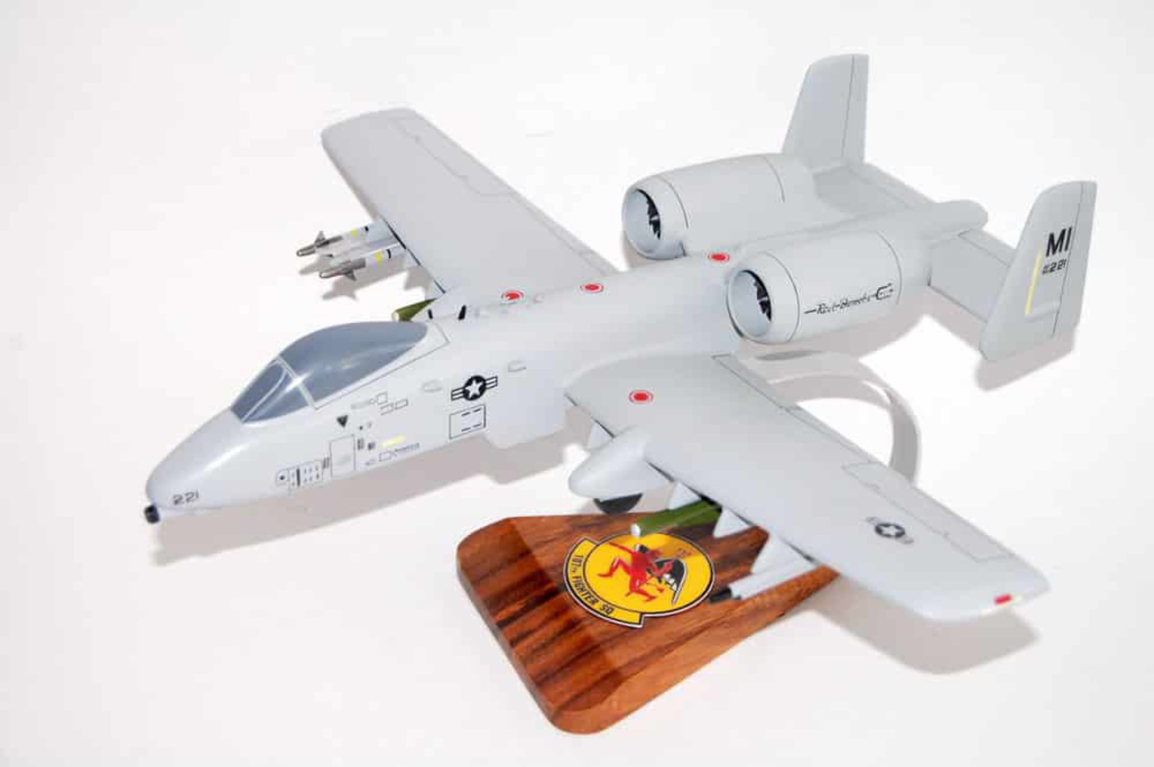 107th FS Red Devils A-10 Warthog Model, Fairchild, 1/33 Mahogany Scale ...
